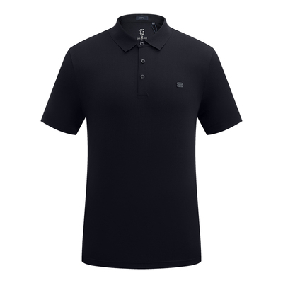 堡尼春夏新品商务翻领混纺短袖T恤休闲净色Polo衫LR367E01B