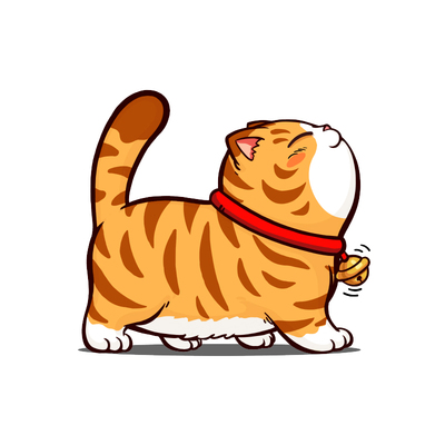 招吉猫玻璃门窗静电贴纸