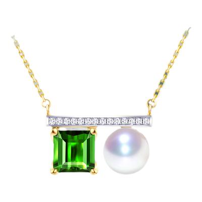 周大福ENZO碧玺珍珠项链