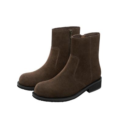 7or9短靴女鞋秋冬粗跟显瘦烟筒靴