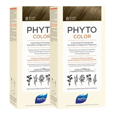 欧洲直邮Phyto发朵短效染发剂224ml#8号浅金色BLOND CLAIR温正品