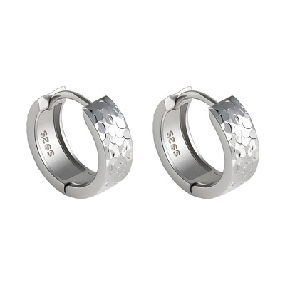 JUTIANS925纯银碎碎冰爆闪耳扣