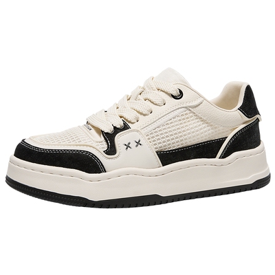 皓顿百搭网面透气厚底板鞋男