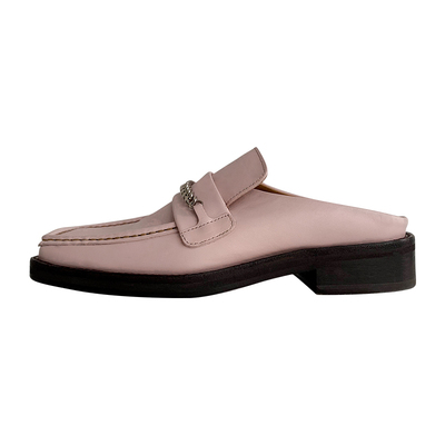 Mona同款方头小皮鞋一脚蹬穆勒鞋