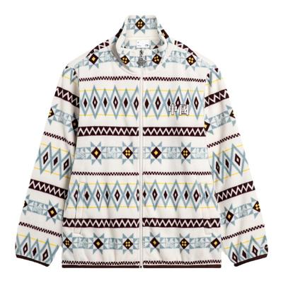 Lining/李宁正品夏季男子中国文化系列保暖宽松抓绒外套AENT009