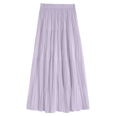 白色雪纺巨好看半身裙女2026新款