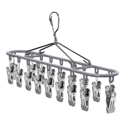 【当天发】多夹子晾衣架晾晒神器