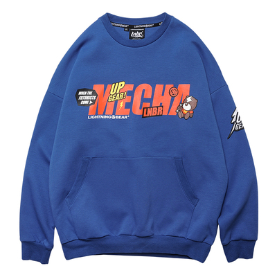 lnbr熊電潮牌漫画卫衣oversize