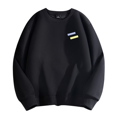 唐狮集团Desso秋冬卫衣男款加绒无帽2026新款春秋男士长袖t恤圆领