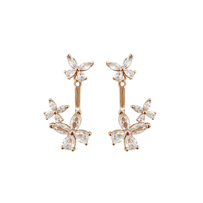 AMO后挂式蝴蝶耳钉两戴甜美气质