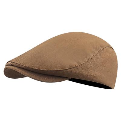 法国蒙田纯色复古鸭舌帽