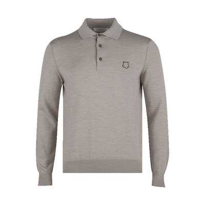 MaisonKitsune羊毛长袖polo衫男