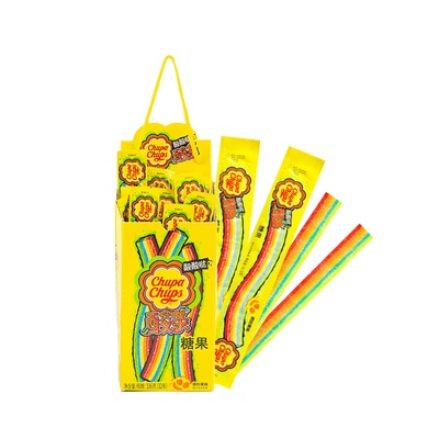 【胡可达播】珍宝珠棒棒糖酸条酸棒彩虹色软糖新年休闲零食酸砂糖