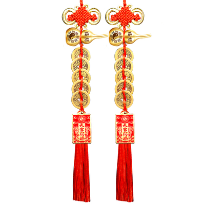 五帝钱铜葫芦解决门对门挂件