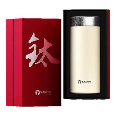 Vanow简约双层纯钛保温杯