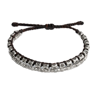 RONINMADE925银男女情侣手链