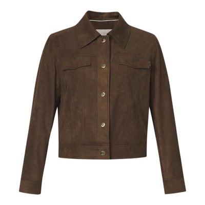 【YTFR】卡迪黛尔同款2025新款复古仿麂皮绒翻领美拉德外套女款秋