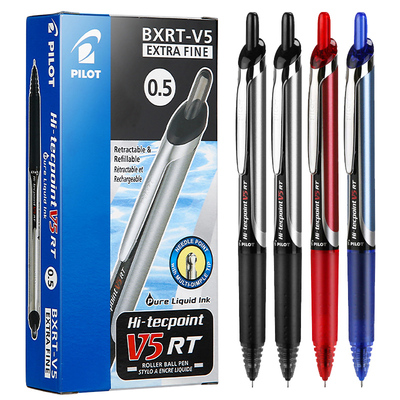 百乐v5rt按动中性笔学生刷题用