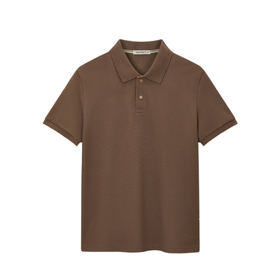 WANTSUIT琥珀棕纯色POLO衫