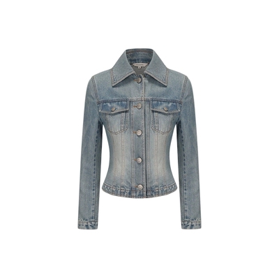 MARKGONG25秋灯芯绒修身绑带外套