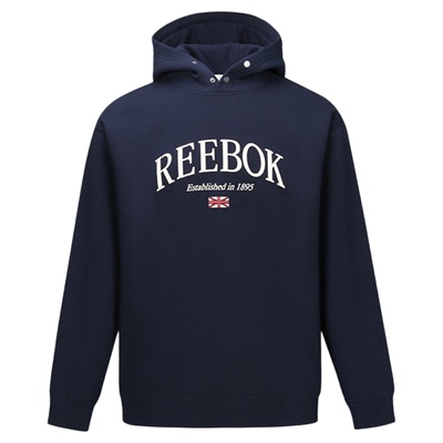 Reebok锐步官方26年新款男女同款时尚休闲复古印花舒适连帽卫衣