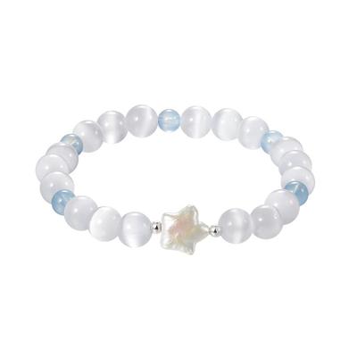 zeroline星星珍珠猫眼手串海蓝宝