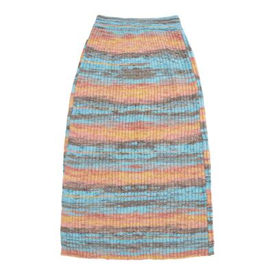 小兔子绣章渐变半身长裙