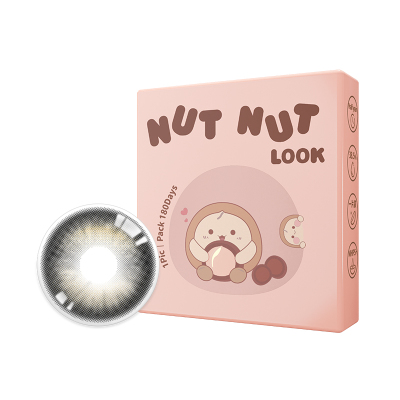 坚果力琥珀蝶翼轻混血美瞳半年抛2片蝴蝶系列近视隐形眼镜