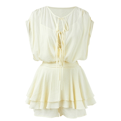 MISSCOCOON可可尼荷叶边连体裤