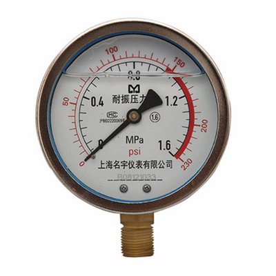 YN100耐震负压表压力表