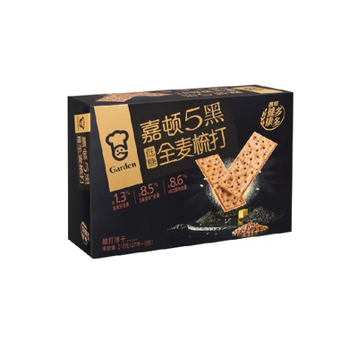 嘉顿5黑全麦梳打饼干432g