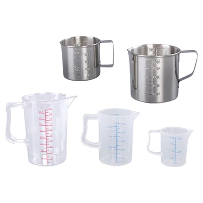 三能不锈钢量杯刻度大中小塑料