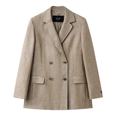 【亚麻】Laurel劳芮26夏新款流金亚麻双排扣廓形西装LWL372T00700