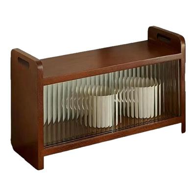 实木桌面家用多层茶具收纳置物架