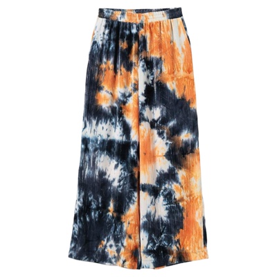 JEANASIS裤子女2025冬季新款慵懒感扎染印花松紧腰阔腿裤586707