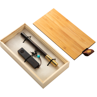 定制新年礼物创意diy红木签字笔U盘铜木笔楠竹年会活动礼品纪念品