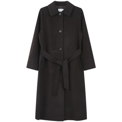 滨波长袖山羊绒羊毛大衣通勤韩系