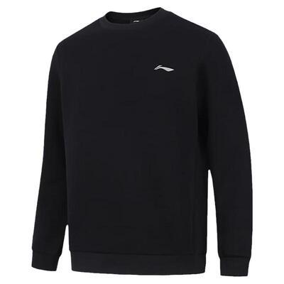 Lining/李宁正品秋季男子新款纯色圆领百搭舒适运动卫衣AWDT985