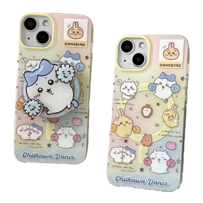 苹果chiikawa旋转磁吸支架手机壳