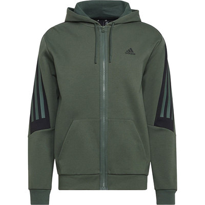 阿迪达斯男士宽松跑步保暖外套