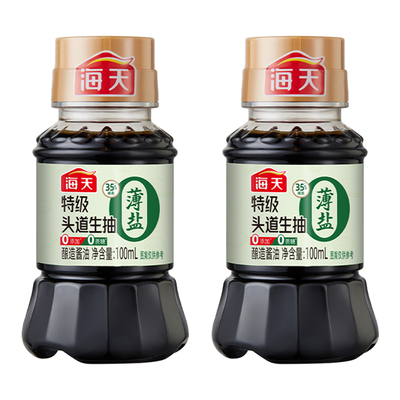 海天薄盐0添加特级头道生抽100ml