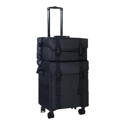 OBOX大容量便携拉杆包子母包带轮双层手提收纳包黑色