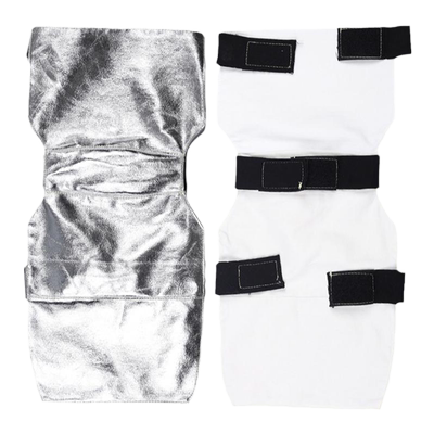 铝箔耐高温阻燃围裙工业炉前工阻燃防烫厨房护臂护腿护膝脚套头罩