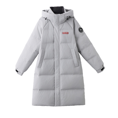 雅鹿情侣加厚防风白鸭绒羽绒服女