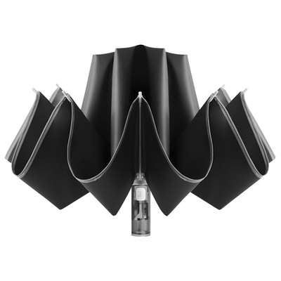 玩度十骨防回弹晴雨黑胶自动伞