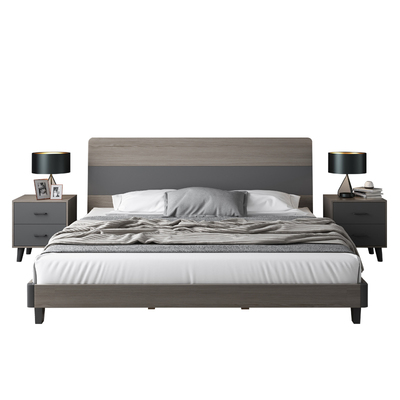 床现代简约主卧北欧床卧室实木床