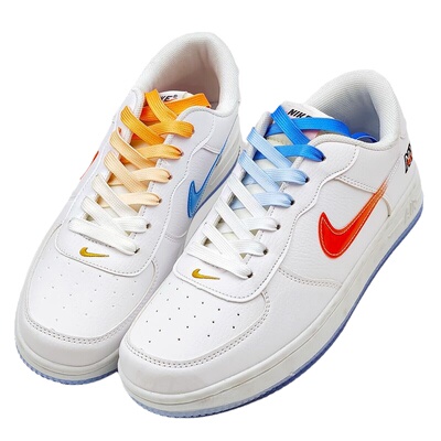 适配dunkaj1渐变北卡蓝绿色鞋带