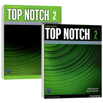 培生欧美主流英语教材2级别 学生书练习册套装 英文原版 Top Notch 3E 高中大学成人经典教材 英语交际课程 托福留学 衔接Summit