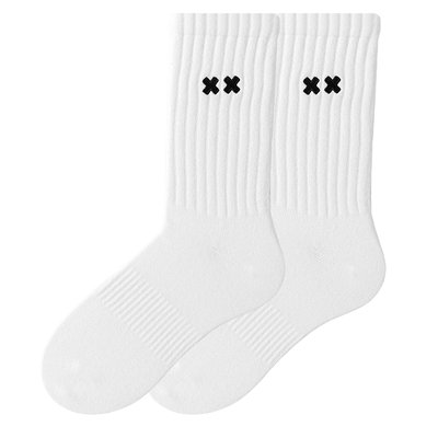 吉良先生 男士中筒袜纯棉吸汗防臭男生运动长袜ins女袜黑白袜子男