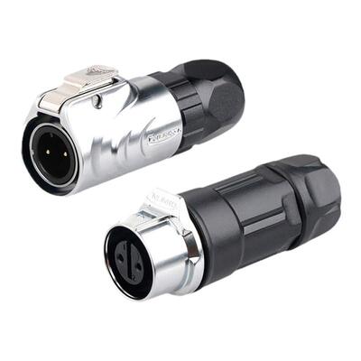 凌科金属款3芯防水航空插头